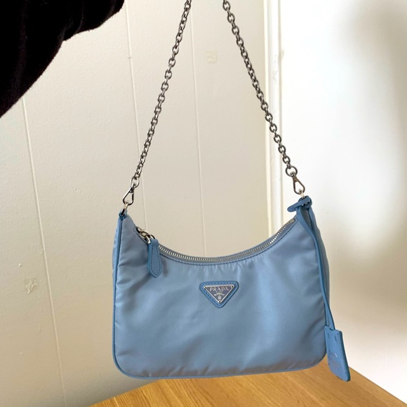 Prada | Bags | Prada Reedition 205 Renylon Bag Light Blue | Poshmark